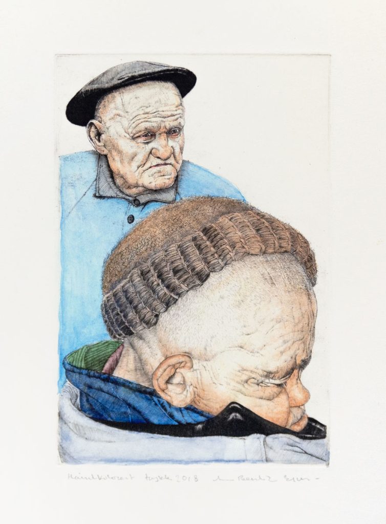 Arne Bendik Sjur – To eldre menn – Norske Grafikere